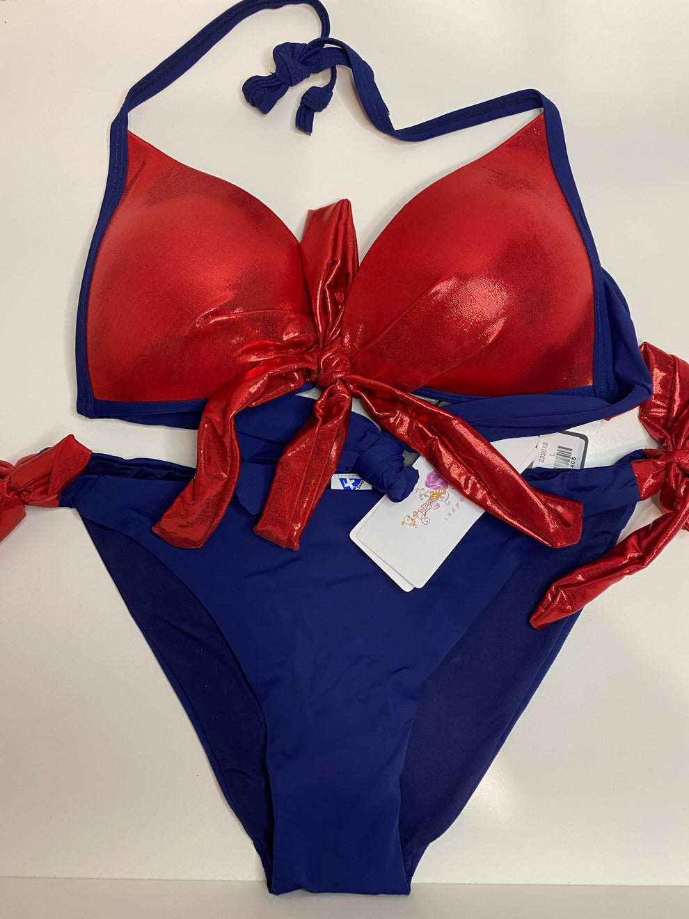 Coastal Charm Color Contrast Bikini Set – LAZYDAISY SWIMWEAR